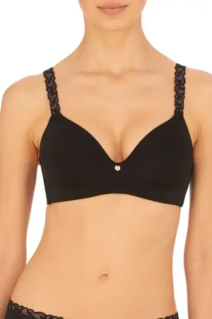Natori Pure Luxe Wireless Contour Bra - Black