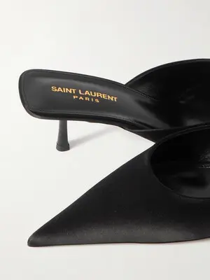 Saint Laurent Barbara Satin Mules