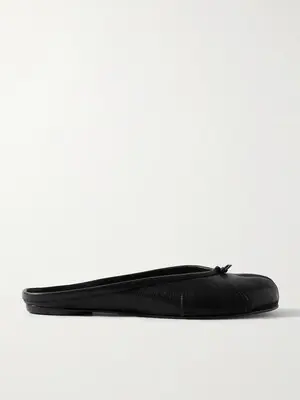 MAISON MARGIELA Tabi Leather Slippers - Black