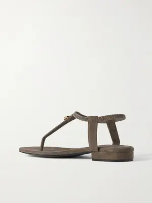 Loro Piana Mindil Suede Sandals - Brown