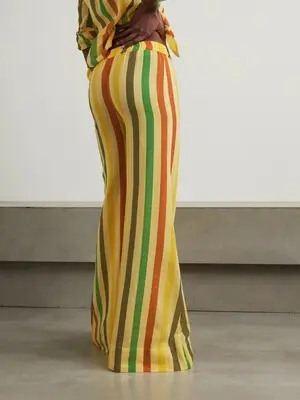 Suzie Kondi Elira Striped Wide-leg Pants