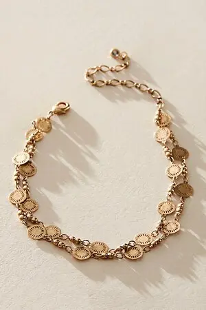 Free People Layered Chain Anklet - Gold