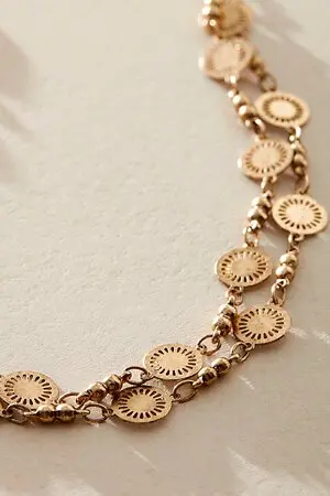 Free People Layered Chain Anklet - Gold