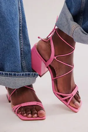 VICENZA Love Letter Wrap Heels - Pink Cosmos