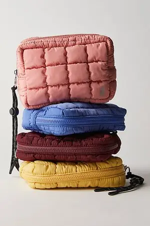 Free People Quilted Mini Case Blueberry