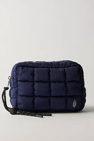 Free People Quilted Mini Case Navy Baby