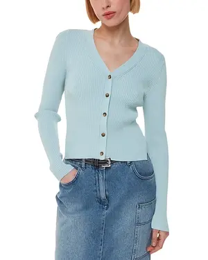 Whistles Ribbed Knit Cardigan