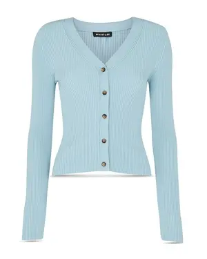 Whistles Ribbed Knit Cardigan