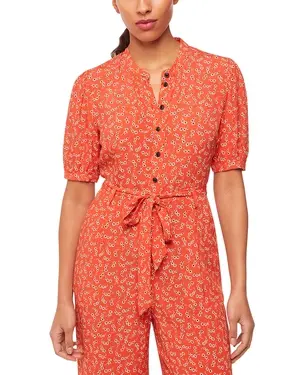 Whistles Micro Floral Jumpsuit