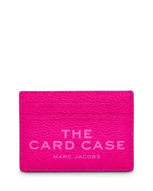 Marc Jacobs The Leather Card Case Hot Pink/nickel