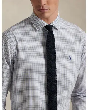 Polo Ralph Lauren Cotton Stretch Poplin Gingham Check Classic Fit Button Down Shirt - Blue Multi