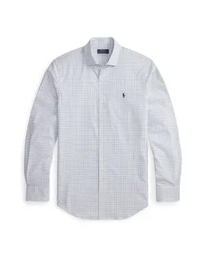 Polo Ralph Lauren Cotton Stretch Poplin Gingham Check Classic Fit Button Down Shirt - Blue Multi
