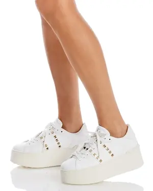 Valentino Garavani Rockstud Untitled Platform Sneakers - White
