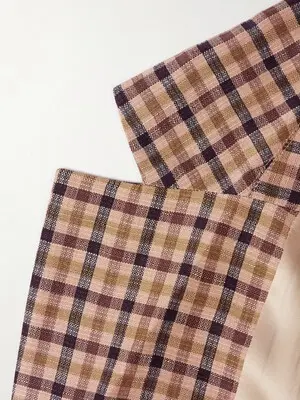 Séfr Bruno Checked Linen-blend Blazer