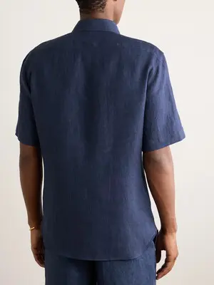 Zegna Oasi Lino Shirt - Blue