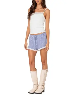EDIKTED Lace Trim Tank Top