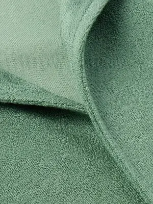Zegna Camp-collar Cotton And Silk-blend Terry Shirt - Green