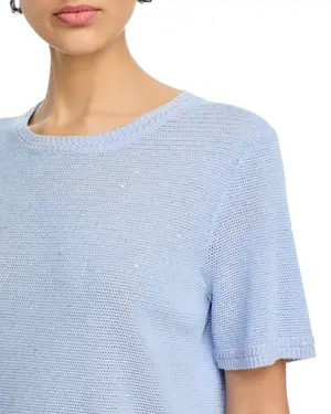 Kobi Halperin Noa Short Sleeve Sweater - Light Blue