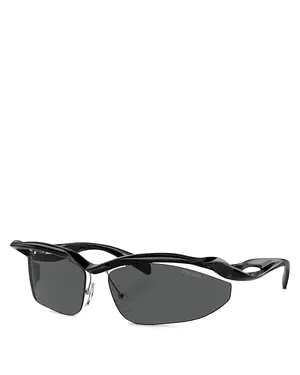 Prada Cat Eye 71mm Sunglasses - Black/gray Solid