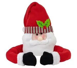NORTHLIGHT 27' Plush Santa Claus Christmas Tree Topper Unlit - One-color