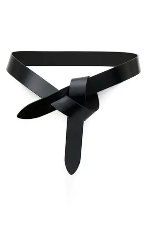 Isabel Marant Isabel Marant Lecce Knotted Leather Belt Black