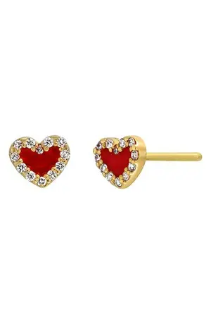 Bony Levy Chelsea Diamond Heart Stud Earrings