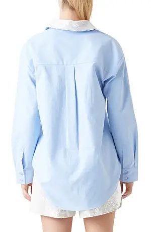 GREY LAB Oversized Oxford Button-up Shirt