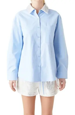 GREY LAB Oversized Oxford Button-up Shirt