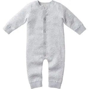 HOPE & HENRY Baby Jacquard Romper - Grey