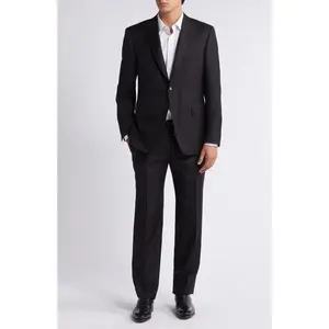 Canali Solid Wool Suit - Black