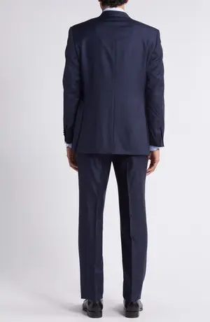 Canali Solid Wool Suit - Navy