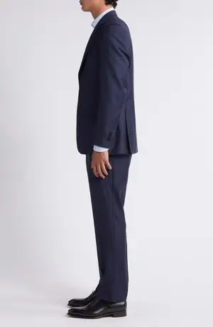 Canali Solid Wool Suit - Navy