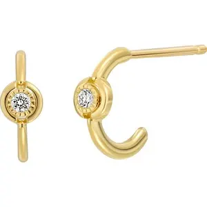 Bony Levy Aviva 18k Gold Diamond Hoop Earrings - 18k Yellow Gold