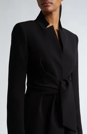 Max Mara Seggio Tie-front Crepe Blazer