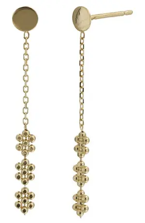 BONY LEVY Bony Levy 14k Gold Linear Drop Earrings