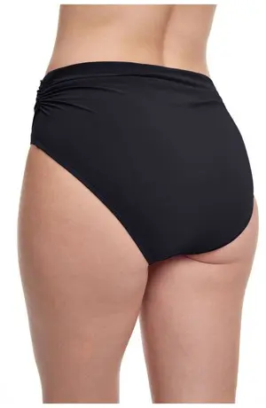 GOTTEX Tutti Frutti High Waist Shirred Bikini Bottom - Navy