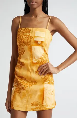 Acne Studios Dua Trompe L'oeil Print Minidress