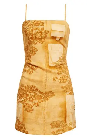 Acne Studios Dua Trompe L'oeil Print Minidress