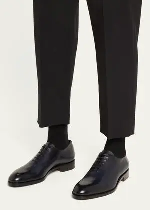 FERRAGAMO Angiolo Wholecut Leather Oxfords