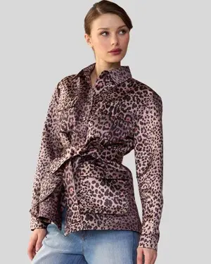 Cynthia Rowley Leopardess Safari Jacket