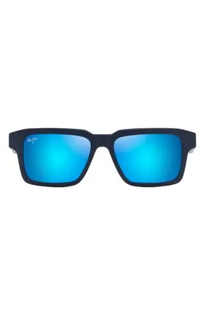 Maui Jim Kahiko 53mm Gradient Square Sunglasses - Matte Dark Blue