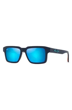 Maui Jim Kahiko 53mm Gradient Square Sunglasses - Matte Dark Blue