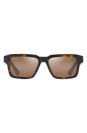 Maui Jim Kahiko 53mm Gradient Square Sunglasses - Matte Dark Havana