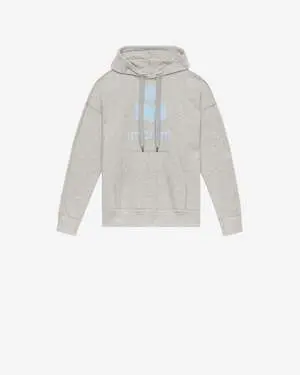 Isabel Marant Cotton Hoodie - Gray/ice Blue