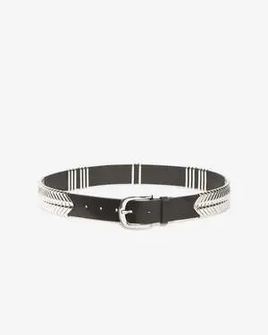 Isabel Marant Étoile Tehora Leather Belt Black/silver