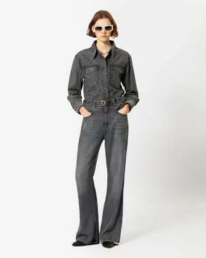 MARANT ETOILE Belvira Bootcut Jeans - Gray