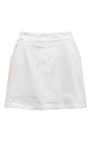 HOPE & HENRY Organic Cotton Eyelet Skort