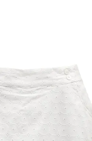 HOPE & HENRY Organic Cotton Eyelet Skort