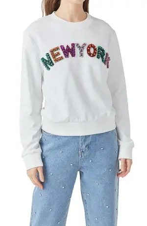 Endless Rose Embellished Sweatshirt