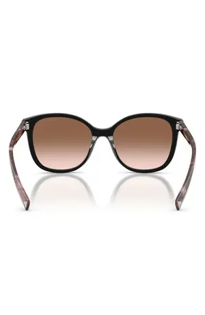 Prada 53mm Square Sunglasses - Black/brown Gradient